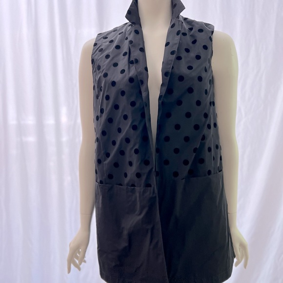 Sun Kim | Jackets & Coats | Nwt Sun Kim Dotted Vest With Pockets Small ...